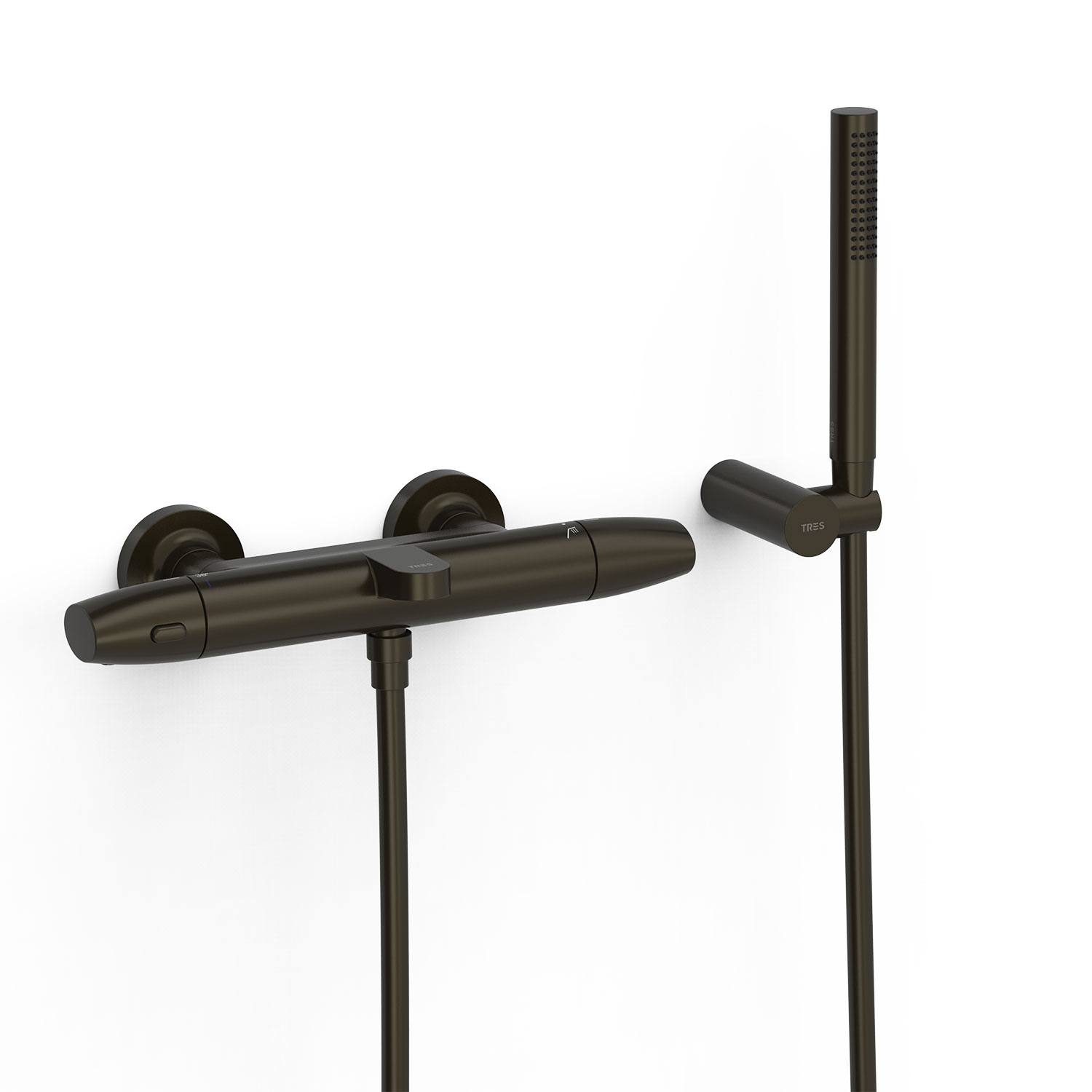 OVER-WALL Wall-mounted thermostatic mixer tap for bath and shower ...