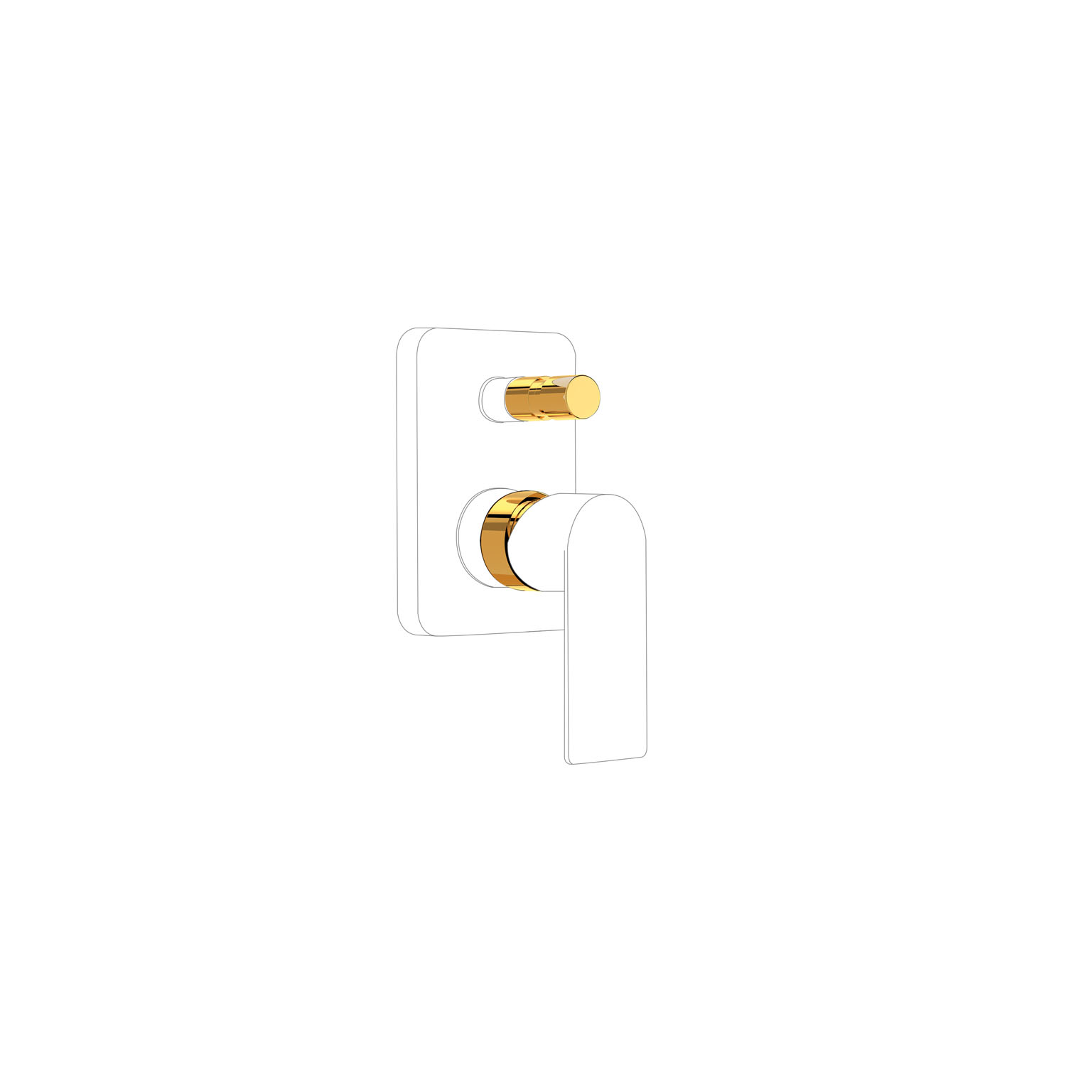 Extension set for 2-way concealed single-handle mixer taps-20018010OR