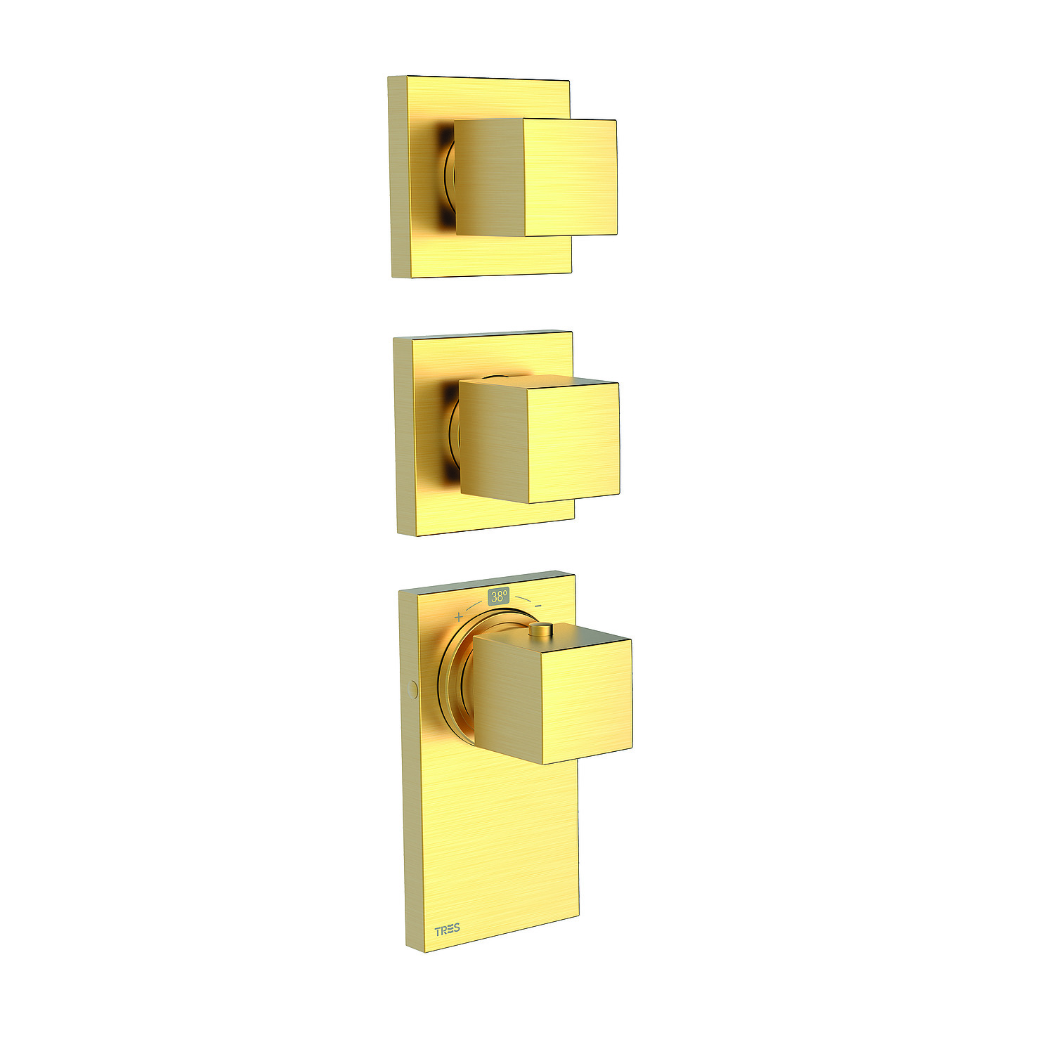 BLOCK SYSTEM COLORS Block System 4-way concealed thermostatic mixer tap ...