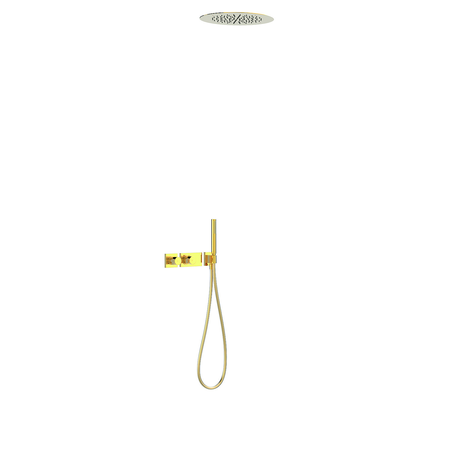 BLOCK SYSTEM Block System 2-way concealed thermostatic shower mixer tap ...