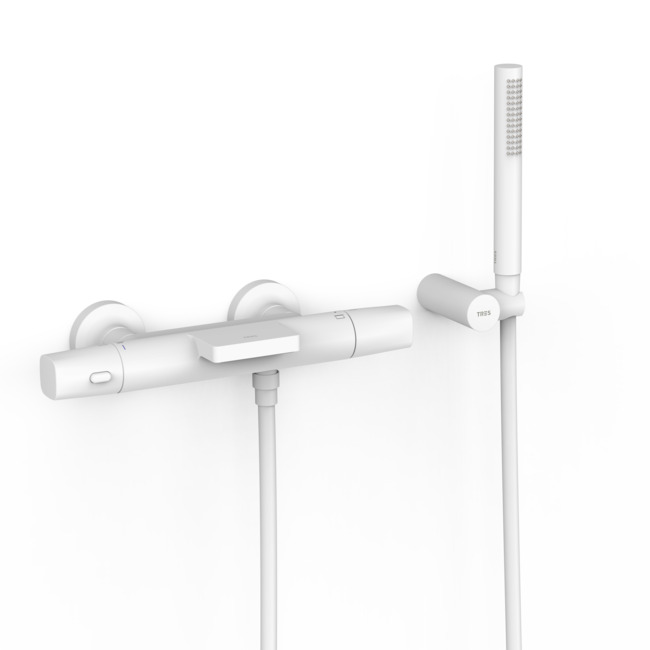 OVER-WALL Wall-mounted thermostatic mixer tap for bath and shower ...