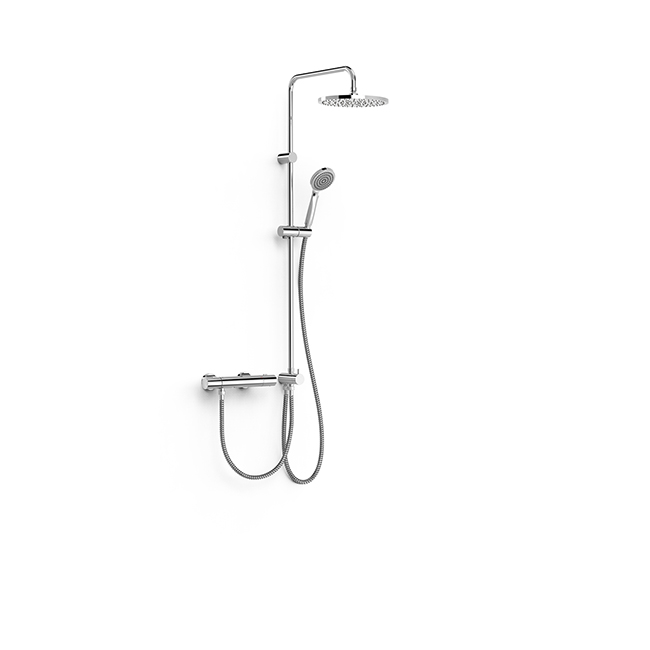 OVER-WALL 2-way wall-mounted thermostatic shower mixer tap set-19038501