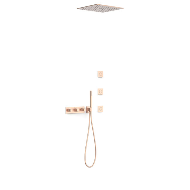B-SYSTEM B-system 4-way concealed thermostatic shower mixer tap kit ...
